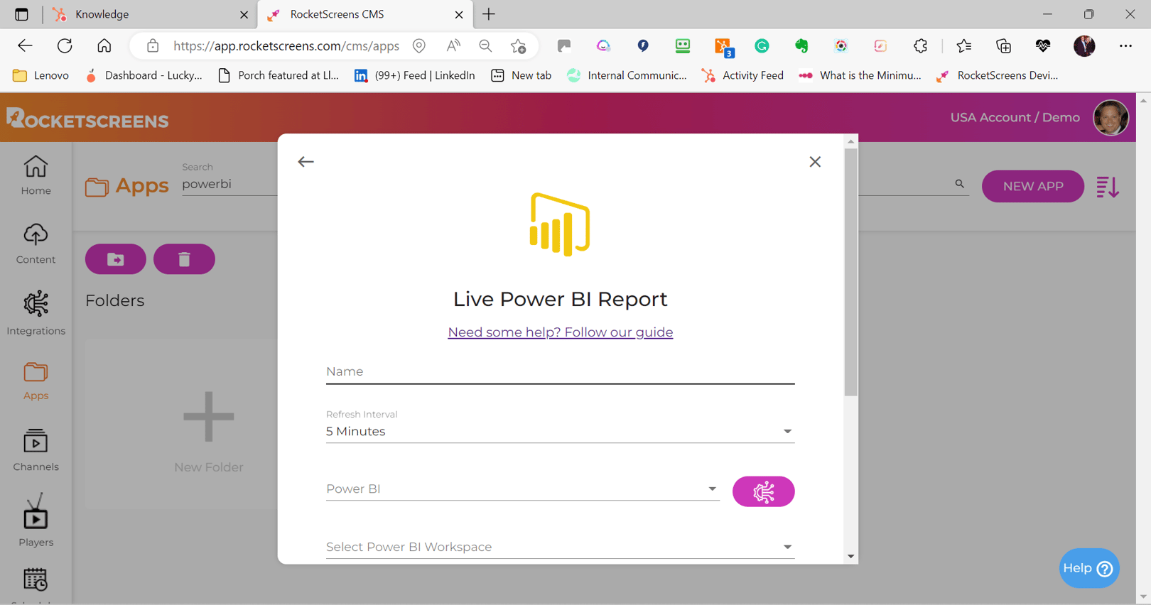 How can I connect and show Power BI Reports and/or Dashboards on TV?